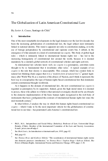 (PDF) The Globalization of Latin American Constitutional Law