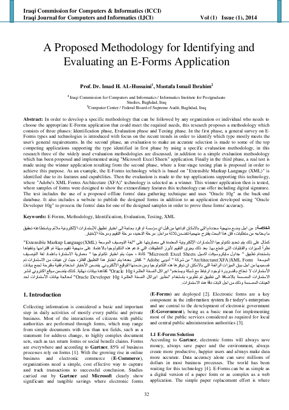 (PDF) A Proposed Methodology for Identifying and Evaluating an E-Forms ...