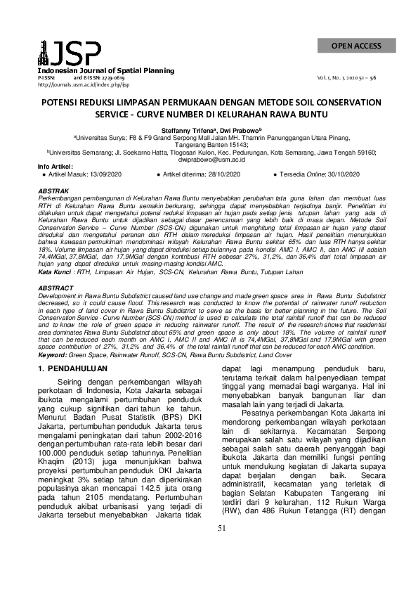 (PDF) Potensi Reduksi Limpasan Permukaan Dengan Metode Soil ...