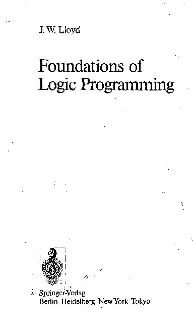 (PDF) Foundations of Logic Programming