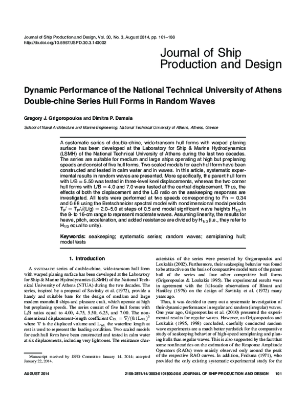 (PDF) Dynamic Performance of the National Technical University of ...