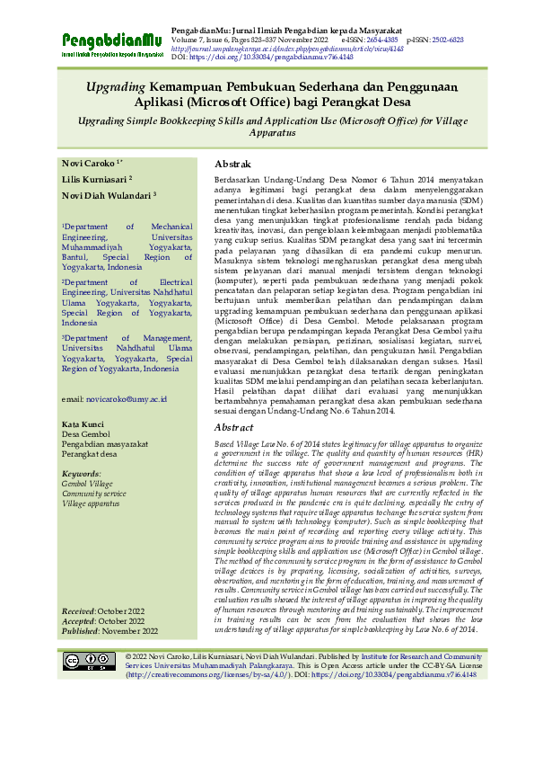 (PDF) Upgrading Kemampuan Pembukuan Sederhana dan Penggunaan Aplikasi ...