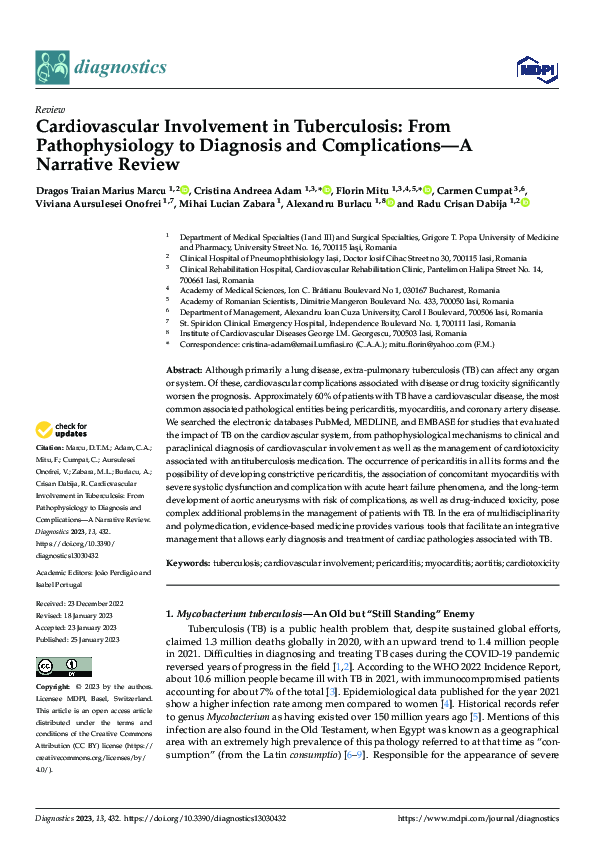 (PDF) Cardiovascular Involvement in Tuberculosis: From Pathophysiology ...