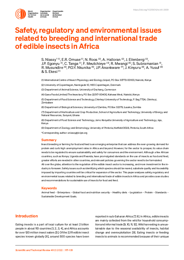 (PDF) Safety, regulatory and environmental issues related to breeding ...