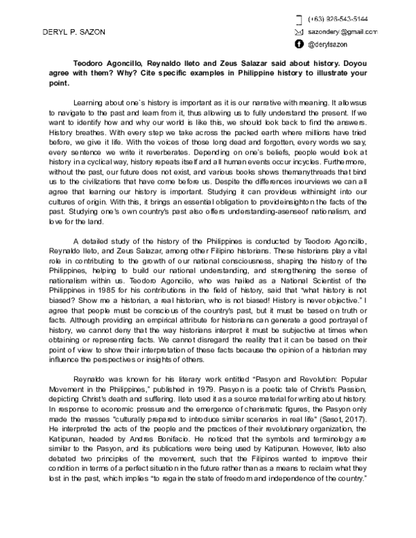 (PDF) Teodoro Agoncillo, Reynaldo Ileto and Zeus Salazar said about ...