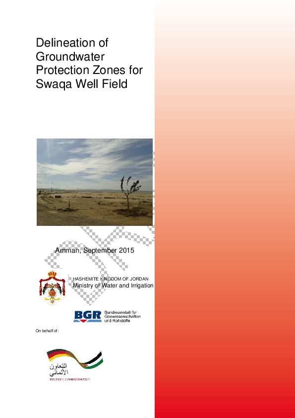 (PDF) Delineation of Groundwater Protection Zones for Swaqa Well Field