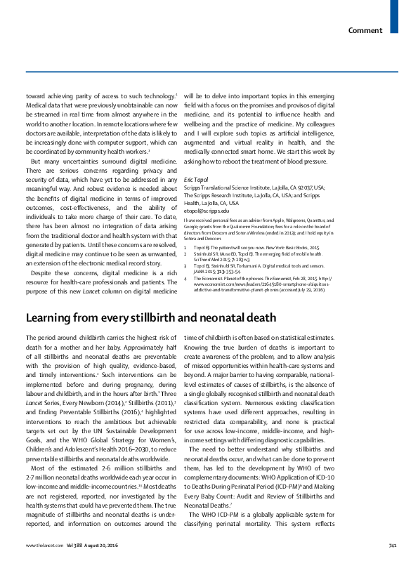 (PDF) Learning from every stillbirth and neonatal death