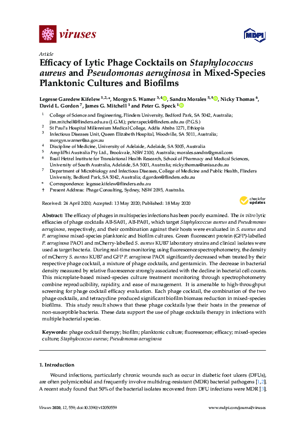 (PDF) Efficacy of Lytic Phage Cocktails on Staphylococcus aureus and ...
