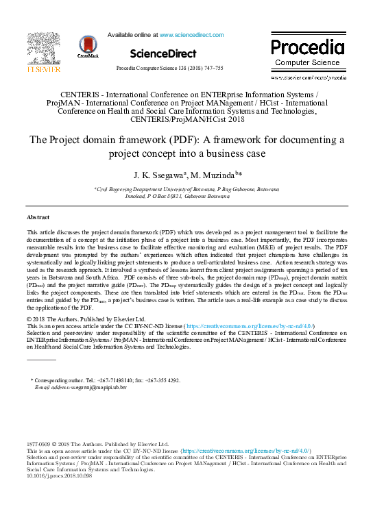 Pdf The Project Domain Framework Pdf A Framework For Documenting A