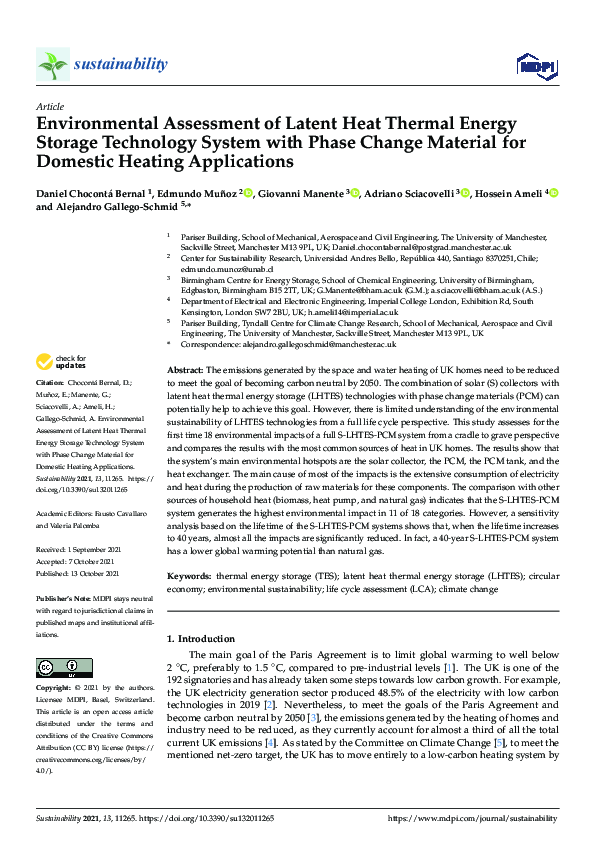 (PDF) Environmental Assessment of Latent Heat Thermal Energy Storage ...
