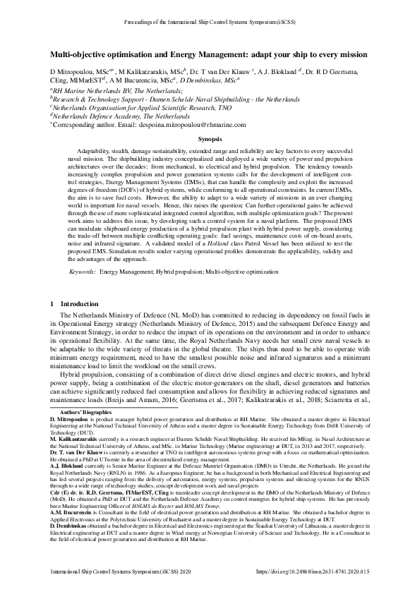 (PDF) Multi-objective optimisation and Energy Management: adapt your ...