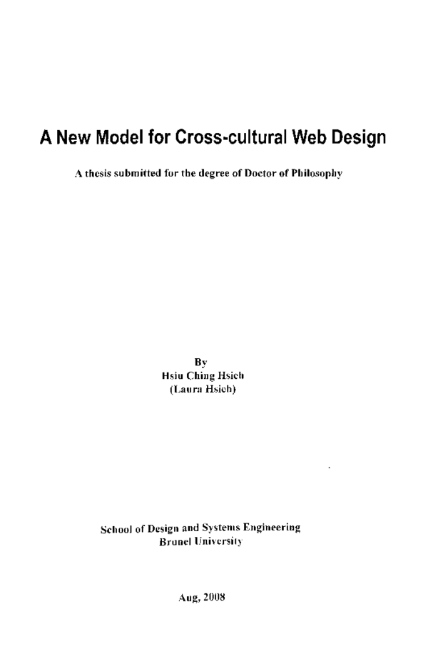 (PDF) A new model for cross-cultural web design