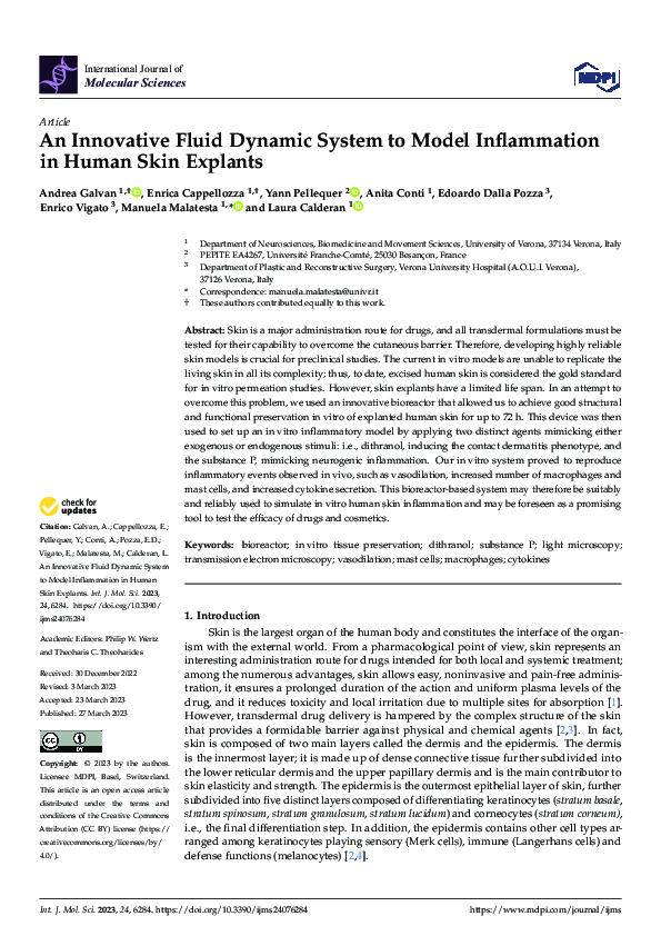(PDF) An Innovative Fluid Dynamic System to Model Inflammation in Human ...