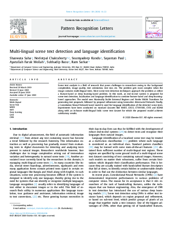 Pdf Multi Lingual Scene Text Detection And Language Identification