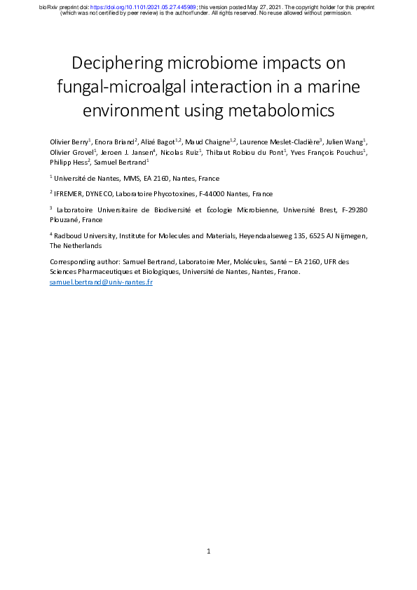 (PDF) Deciphering microbiome impacts on fungal-microalgal interaction ...