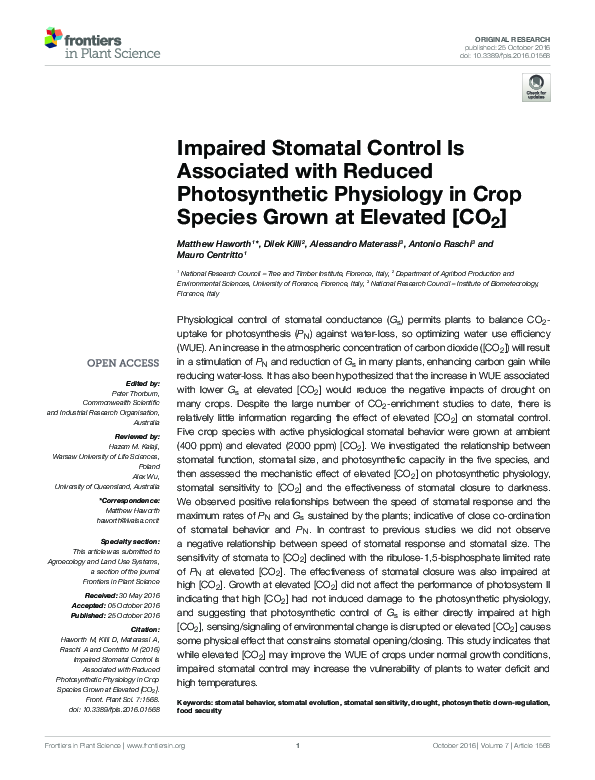 (PDF) Impaired Stomatal Control Is Associated with Reduced ...