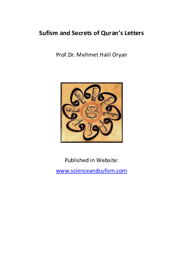 (PDF) Sufism and Secrets of Quran's Letters