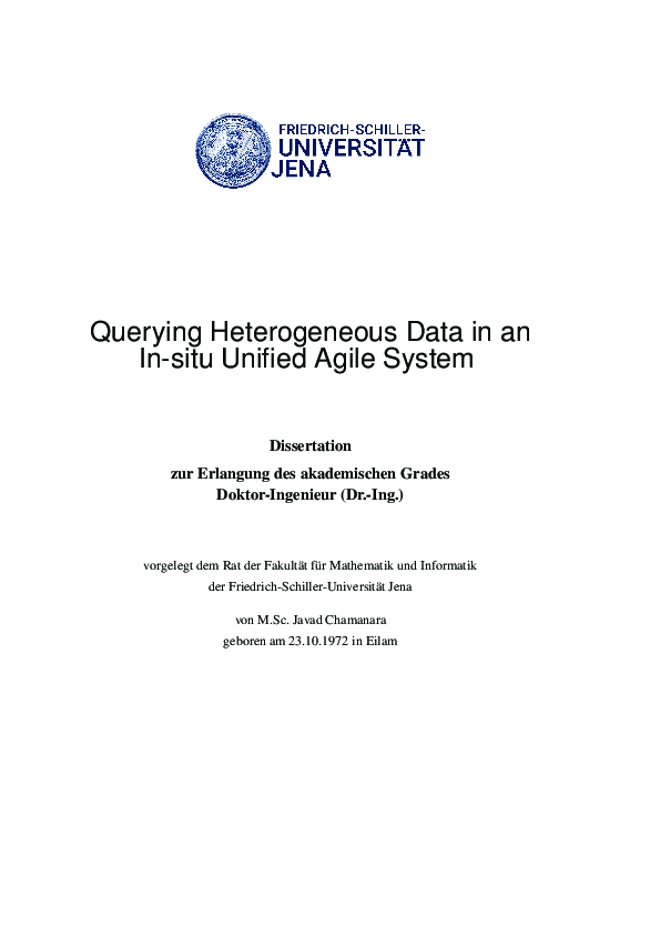 (PDF) Querying Heterogeneous Data in an In-situ Unified Agile System
