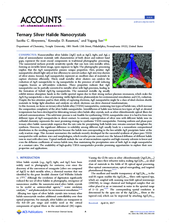 (PDF) Ternary Silver Halide Nanocrystals