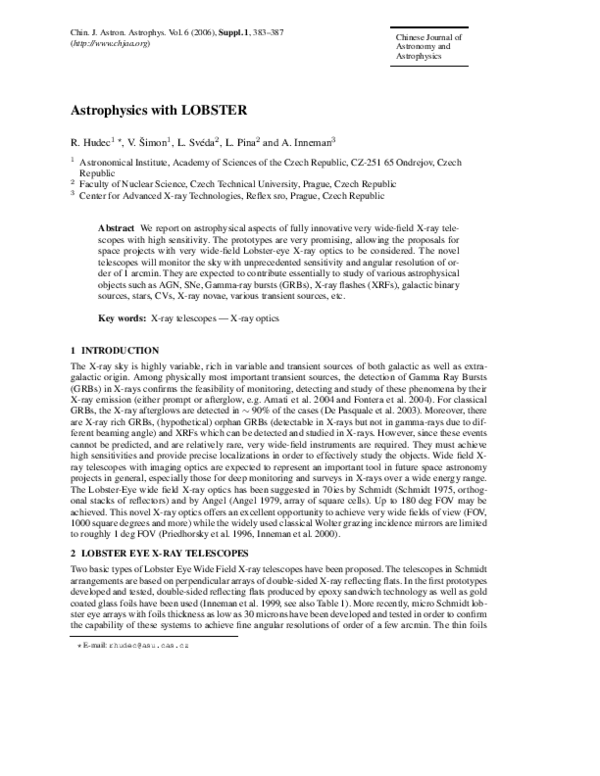 (PDF) Astrophysics with LOBSTER