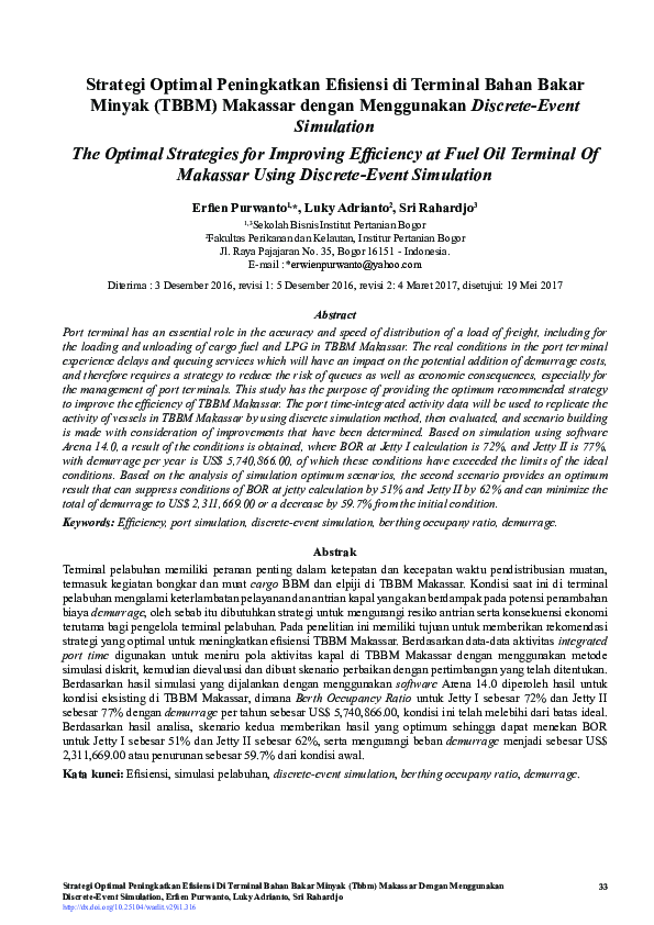 (PDF) Strategi Optimal Peningkatkan Efisiensi di Terminal Bahan Bakar ...