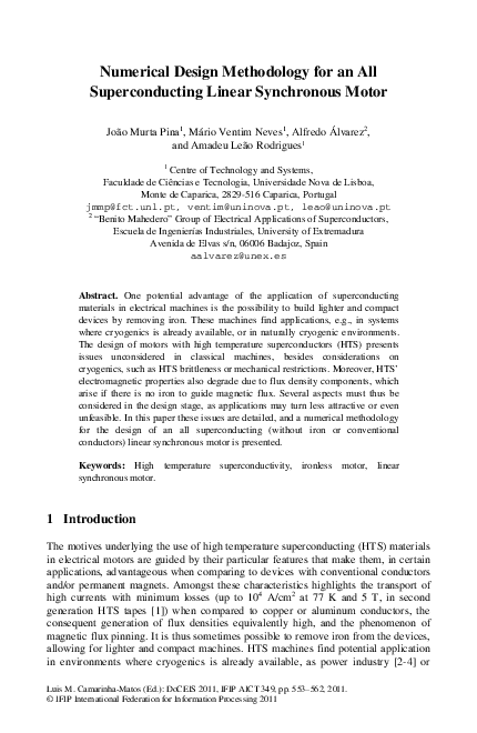 (PDF) Numerical Design Methodology for an All Superconducting Linear ...