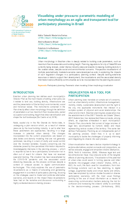 (PDF) Visualizing under pressure: parametric modeling of urban morphology as an agile and ...