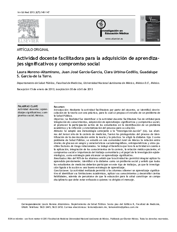 (PDF) Actividad docente facilitadora para la adquisición de ...