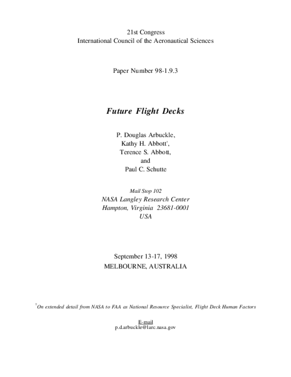 (PDF) Future Flight Decks
