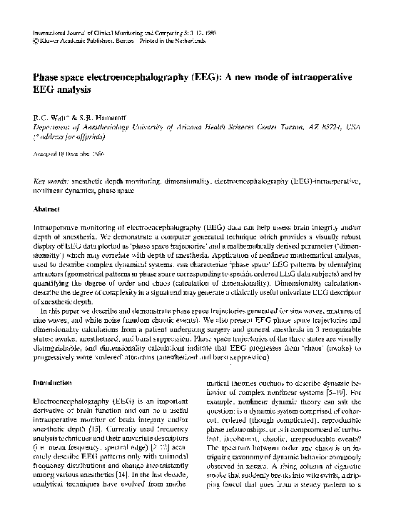 (PDF) Phase space electroencephalography (EEG): A new mode of ...