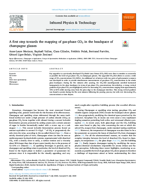 (PDF) A first step towards the mapping of gas-phase CO2 in the headspace of champagne glasses