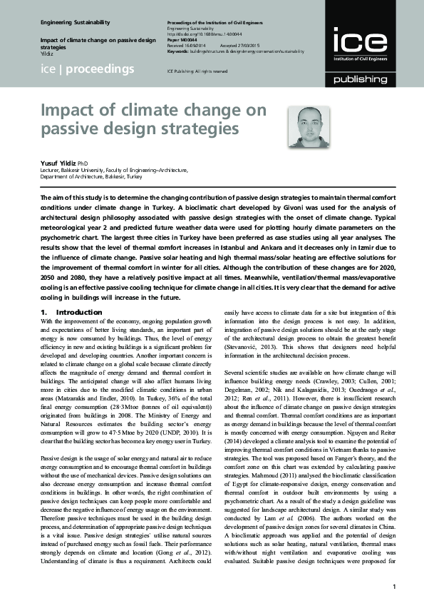 (PDF) Impact of climate change on passive design strategies