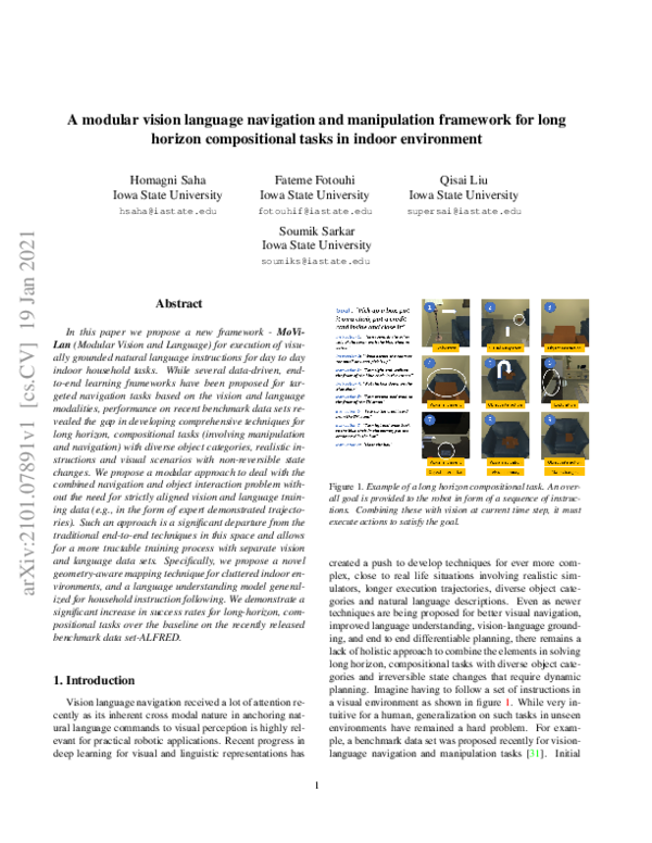 (PDF) A Modular Vision Language Navigation and Manipulation Framework ...