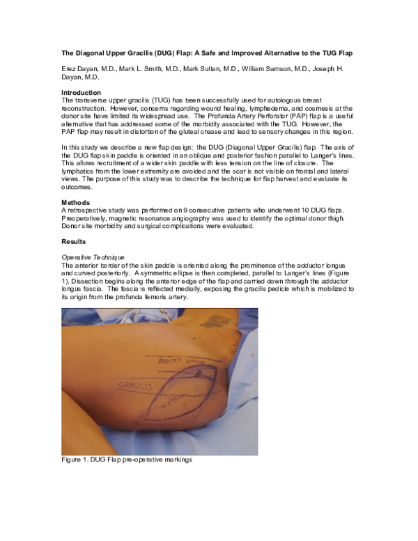 (PDF) The Diagonal Upper Gracilis (DUG) Flap