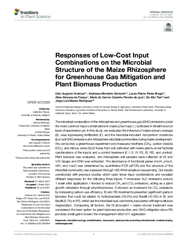 (PDF) Responses of Low-Cost Input Combinations on the Microbial ...