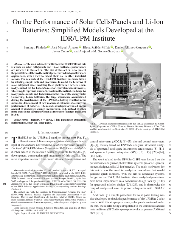 (PDF) On the Performance of Solar Cells/Panels and Li-Ion Batteries ...