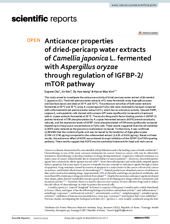 (PDF) Anticancer properties of dried-pericarp water extracts of ...