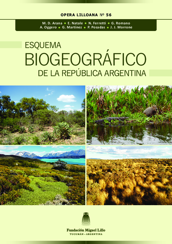 (PDF) Esquema biogeográfico de la República Argentina