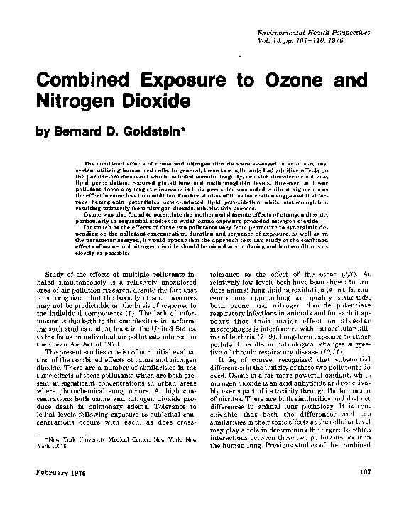 (PDF) Combined Exposure to Nitrogen Dioxide