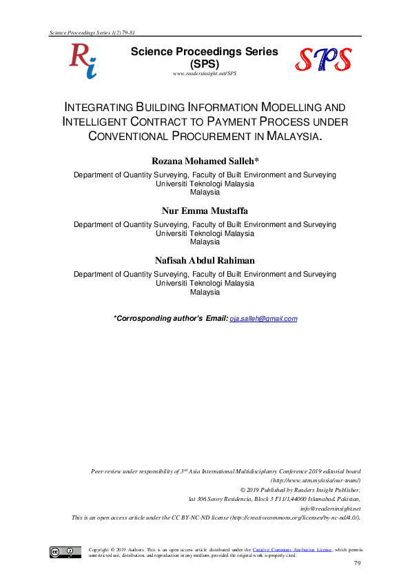 (PDF) Integrating Building Information Modelling and Intelligent Contract to Payment Process ...