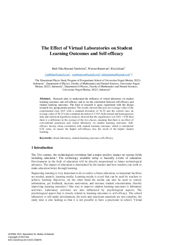 (PDF) The Effect of Virtual Laboratories on Student Learning Outcomes ...