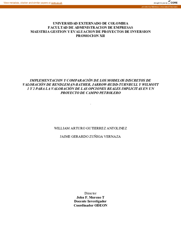 (PDF) Implementación y comparación de los modelos discretos de ...