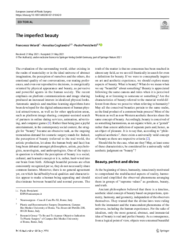 (PDF) The imperfect beauty