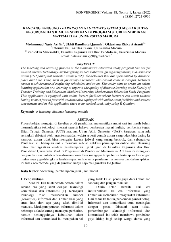 (PDF) Rancang Bangung Learning Management System (LMS) Fakultas ... (PDF) Rancang Bangung Learning Management System (LMS) Fakultas ...