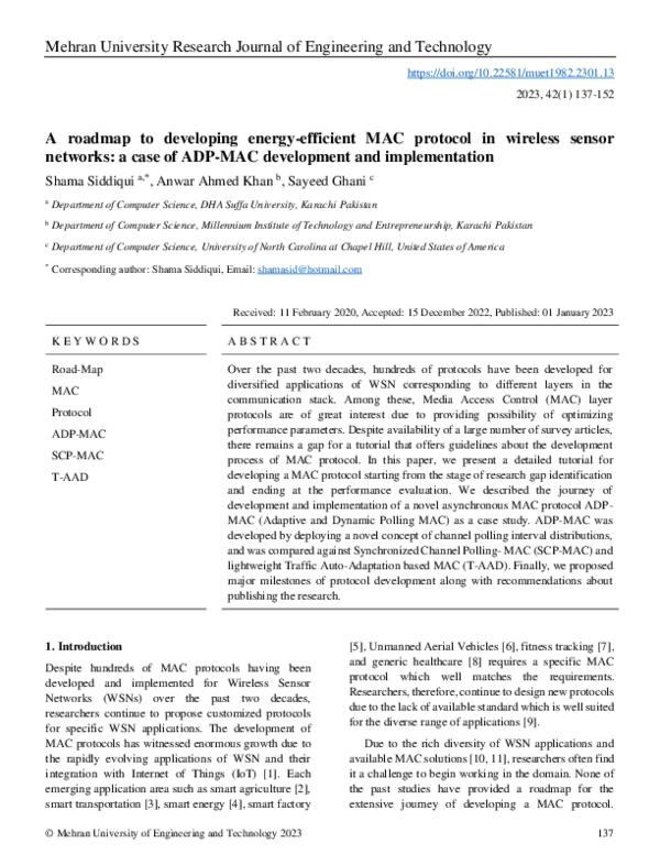 (PDF) A roadmap to developing energy-efficient MAC protocol in wireless sensor networks: a case ...