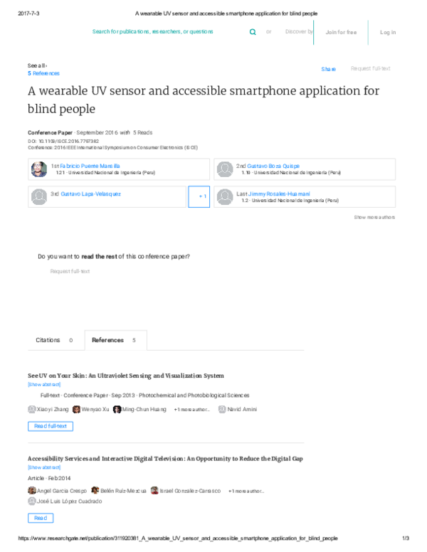 (PDF) A wearable UV sensor and accessible smartphone application for ...