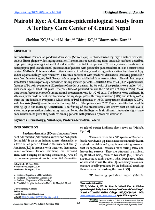 (PDF) Nairobi Eye: A Clinico-epidemiological Study from A Tertiary Care ...