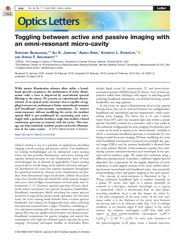 (PDF) Toggling between active and passive imaging with an omni-resonant ...