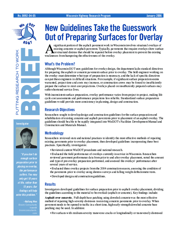 (PDF) Guidelines for the Surface Preparation/Rehabilitation of Existing ...
