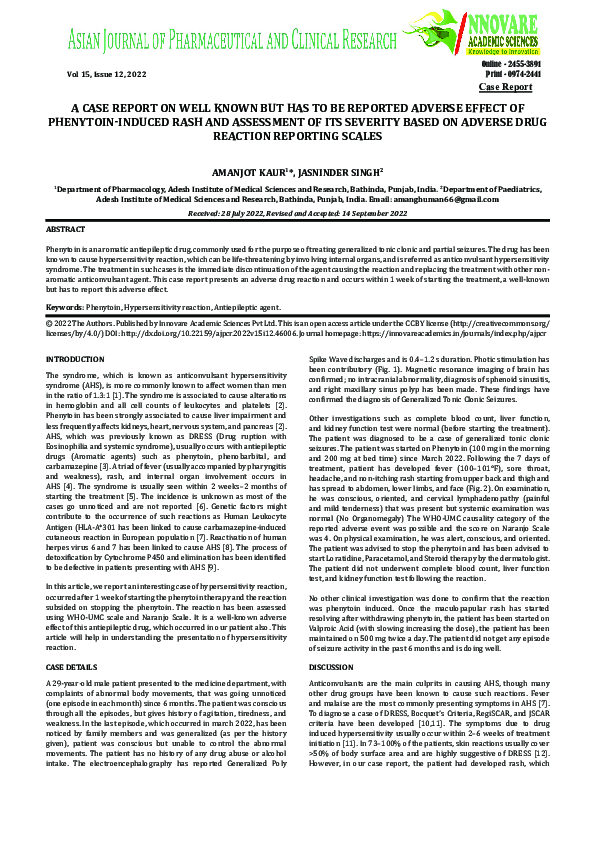 A CASE REPORT ON WELL KNOWN BUT HAS TO BE REPORTED ADVERSE EFFECT OF ...